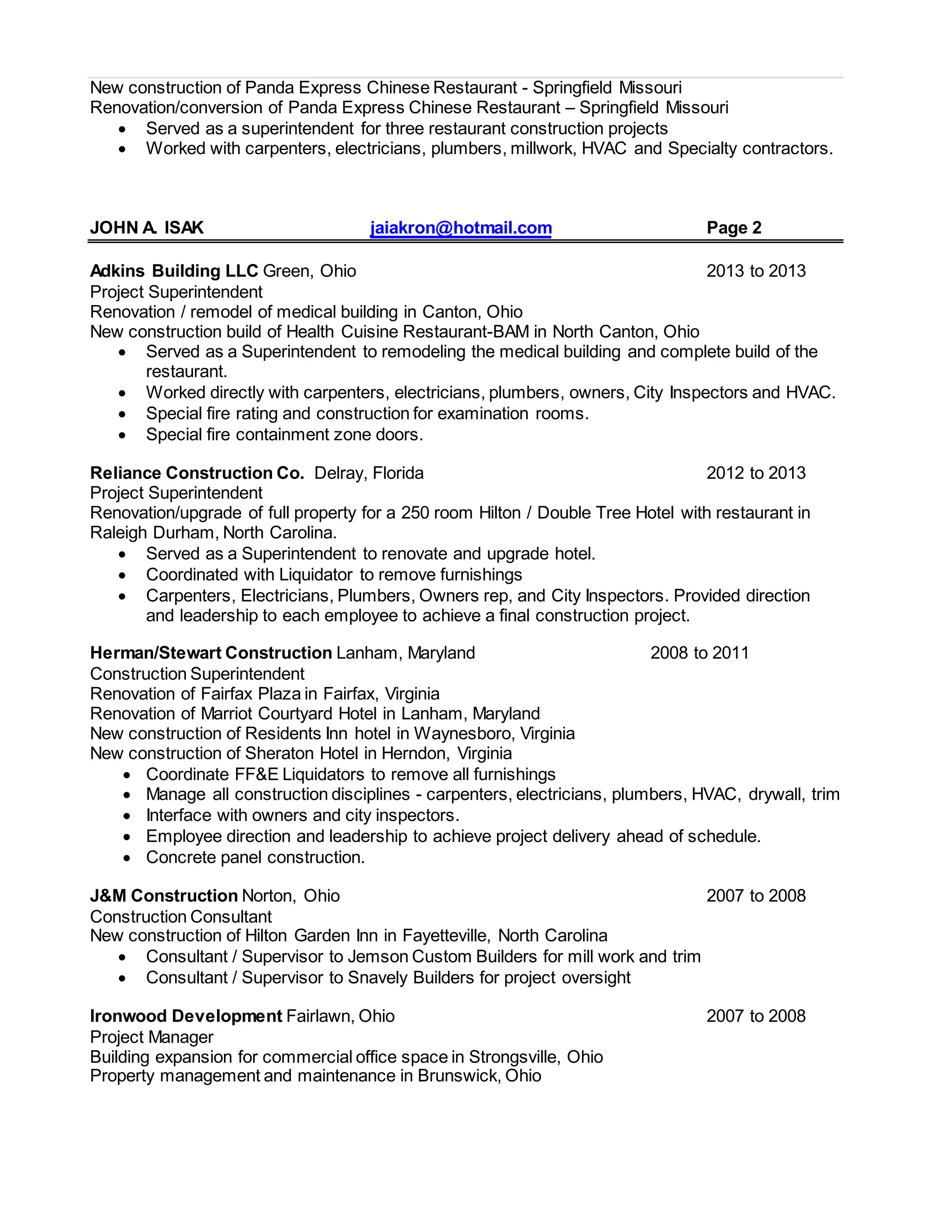 john resume msword9742016 | PDF