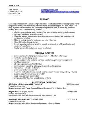 john resume msword9742016 | PDF