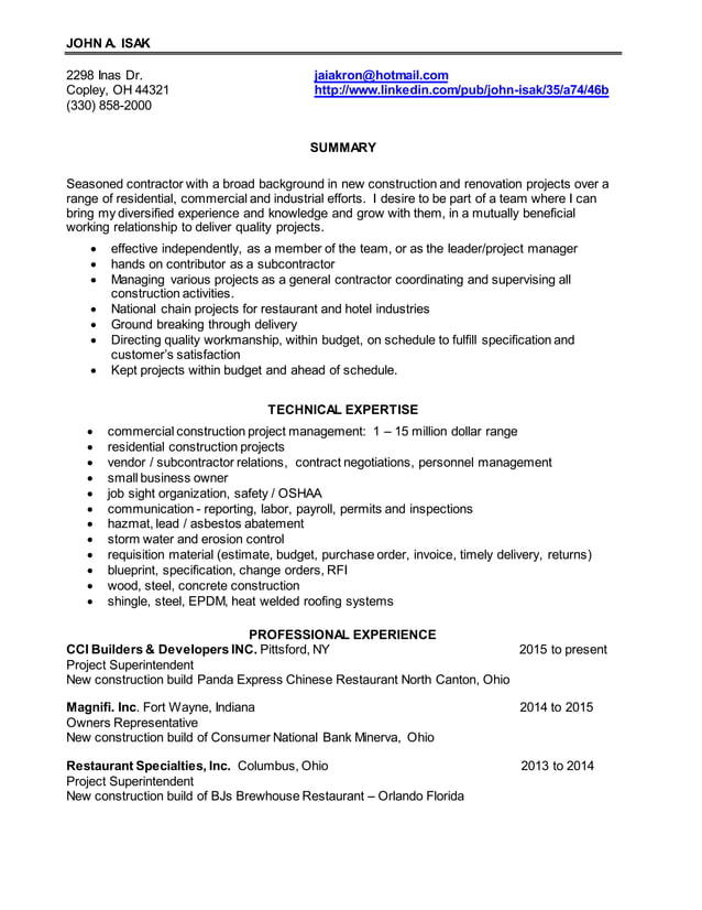 john resume msword9742016 | PDF