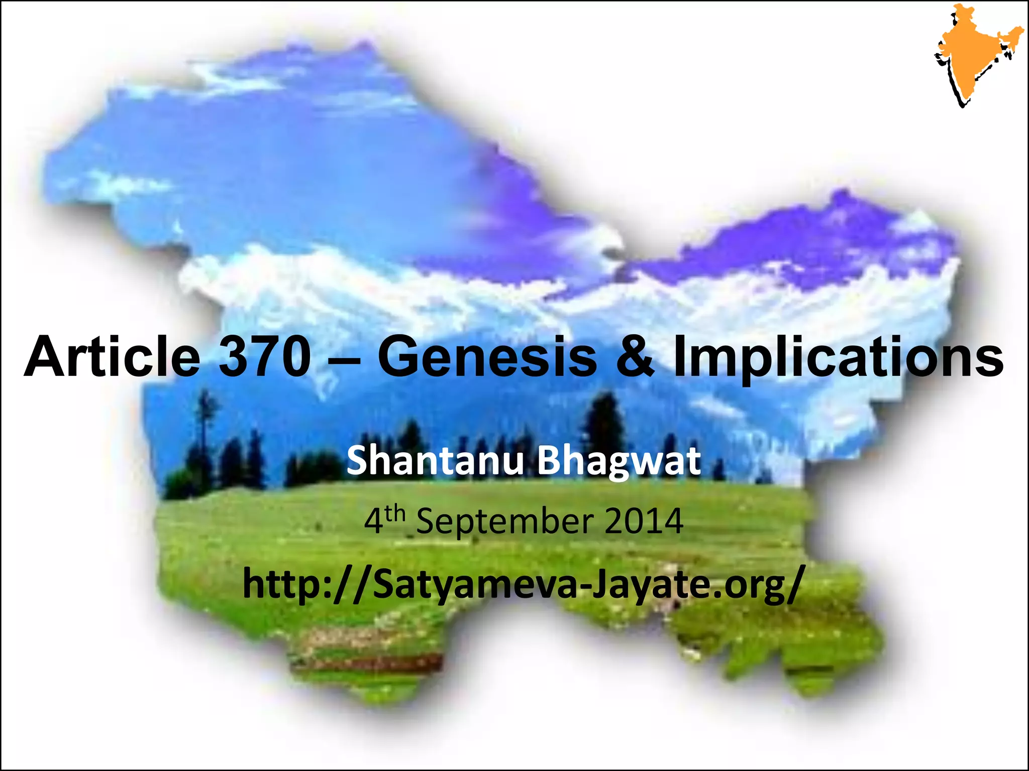 Art 370 & Kausar Nag @ House of Commons, Sept '14 | PDF