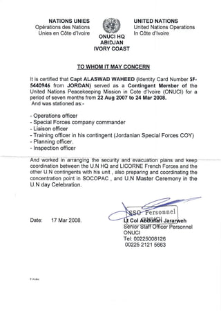 UN Certificate | PDF