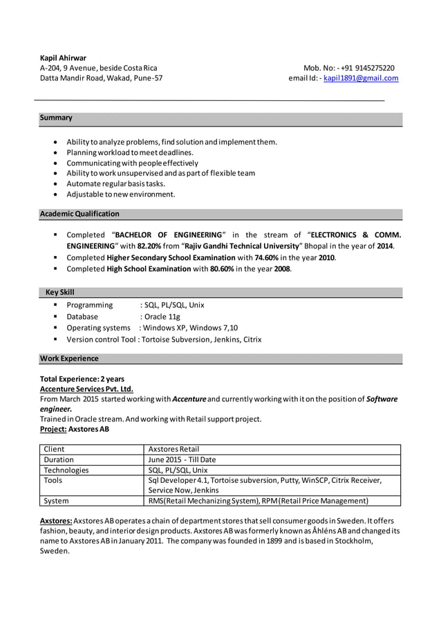 Kapil Resume | PDF