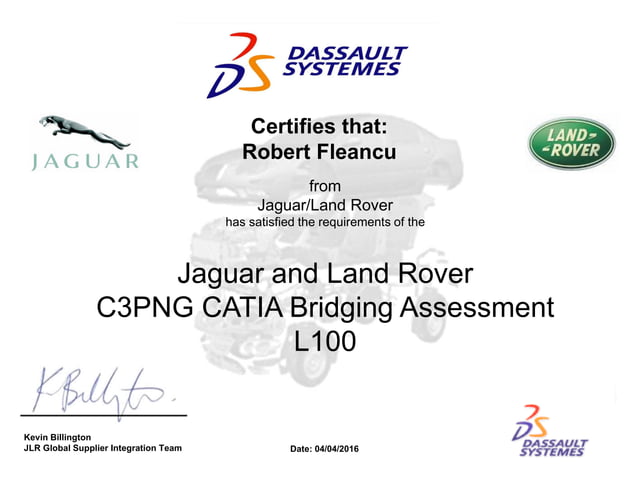 J&LR_CATIAV5_certificate | PDF