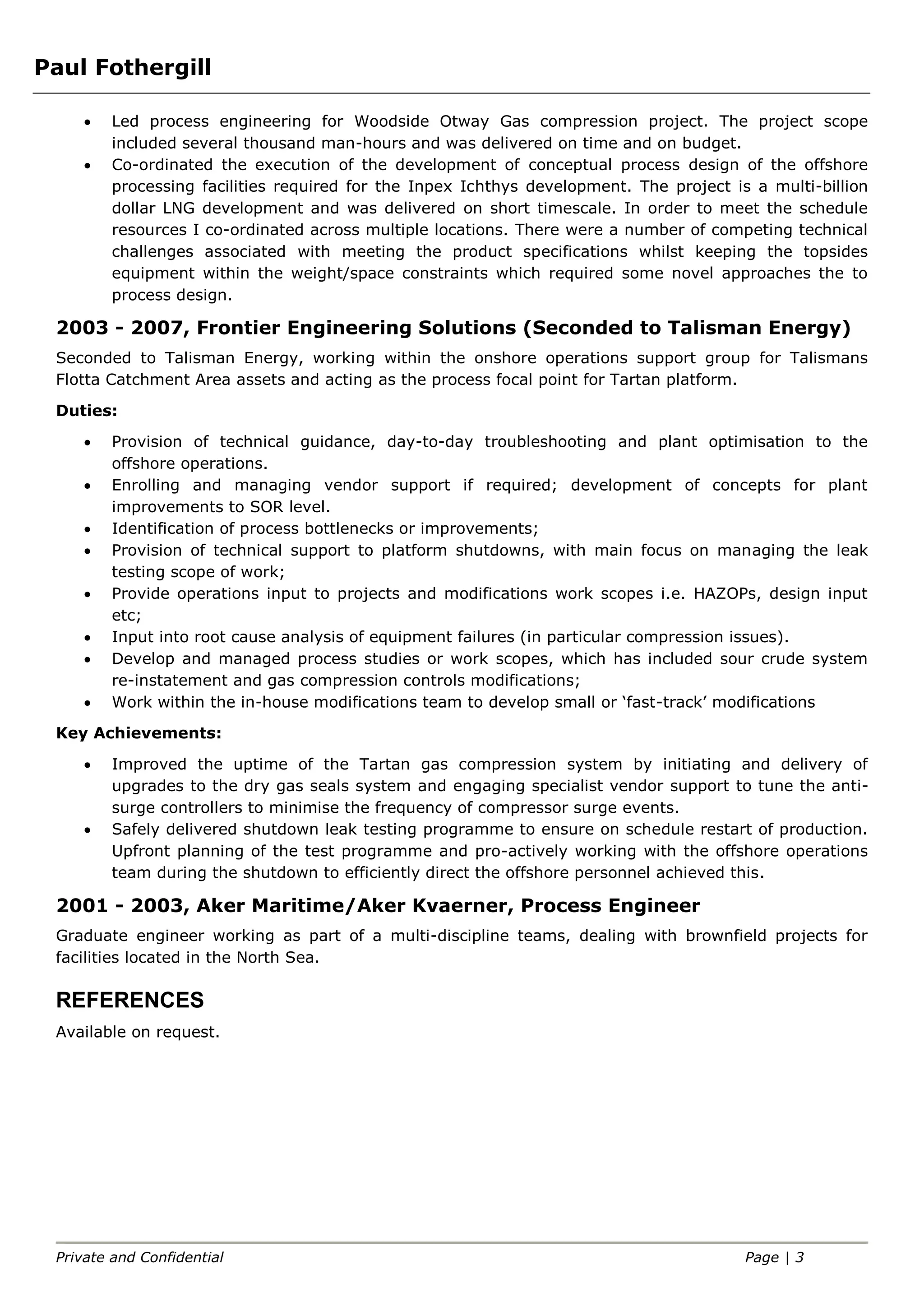 PAUL FOTHERGILL CV | PDF