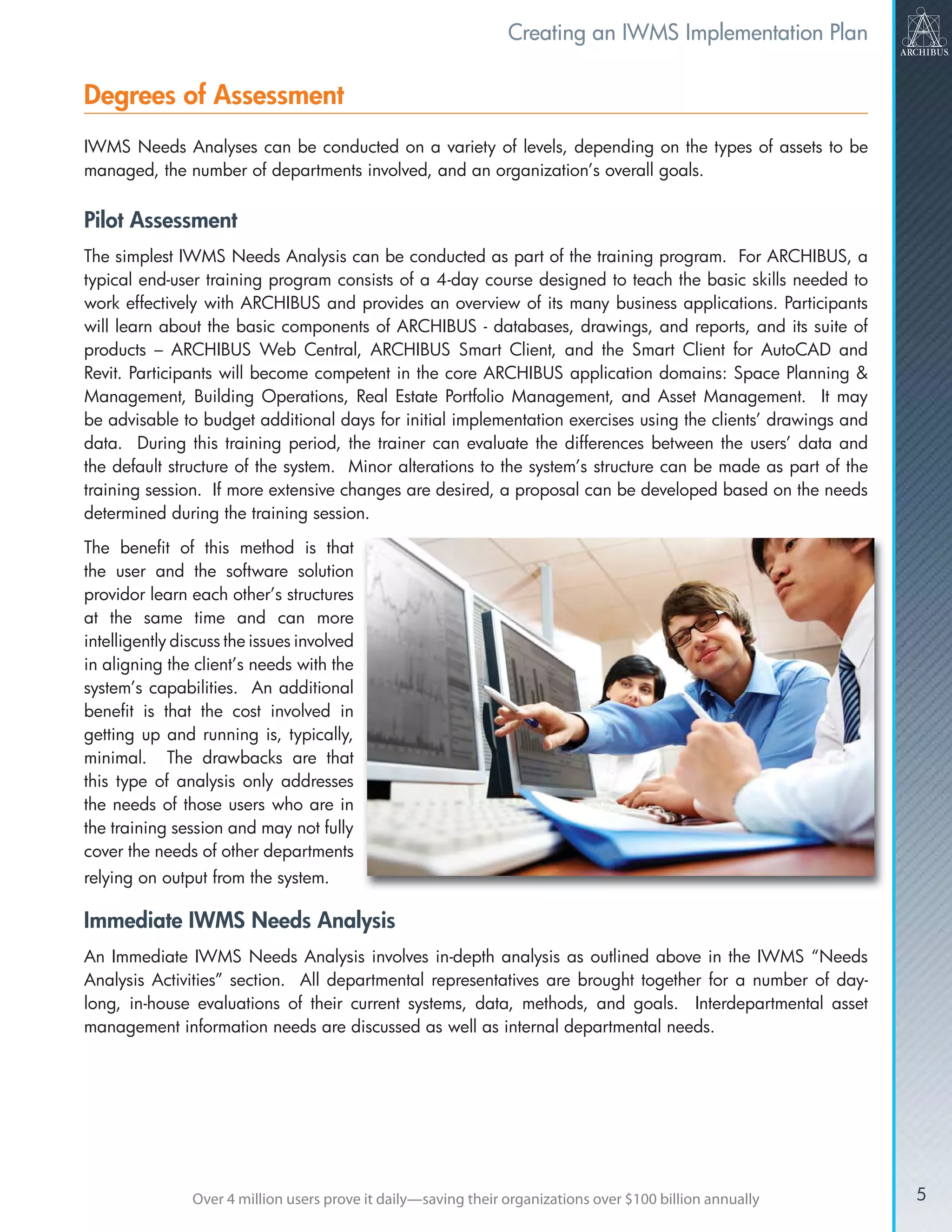 ARCHIBUS White Paper - Creating an IWMS Implementation Plan | PDF