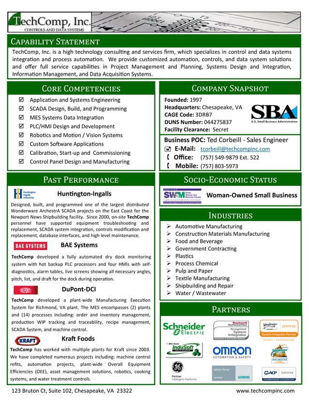 TechComp Capability Statement | PDF