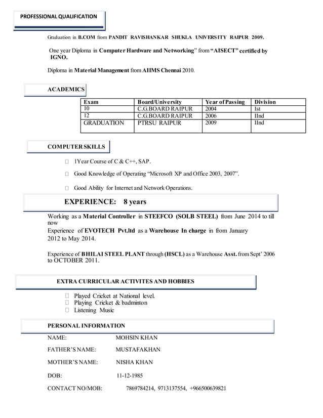 MY RESUME | DOCX | Logistics | Business