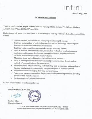 Experience letter | PDF