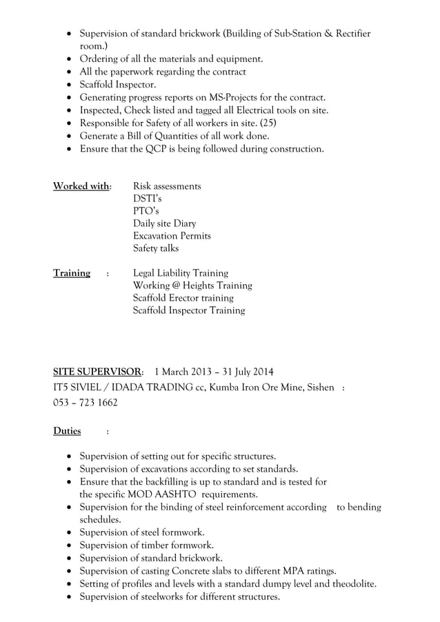 CURRICULUM_VITAE_JURGENS__FOURIE_2016 | PDF | Civil Engineering Industry | Industries