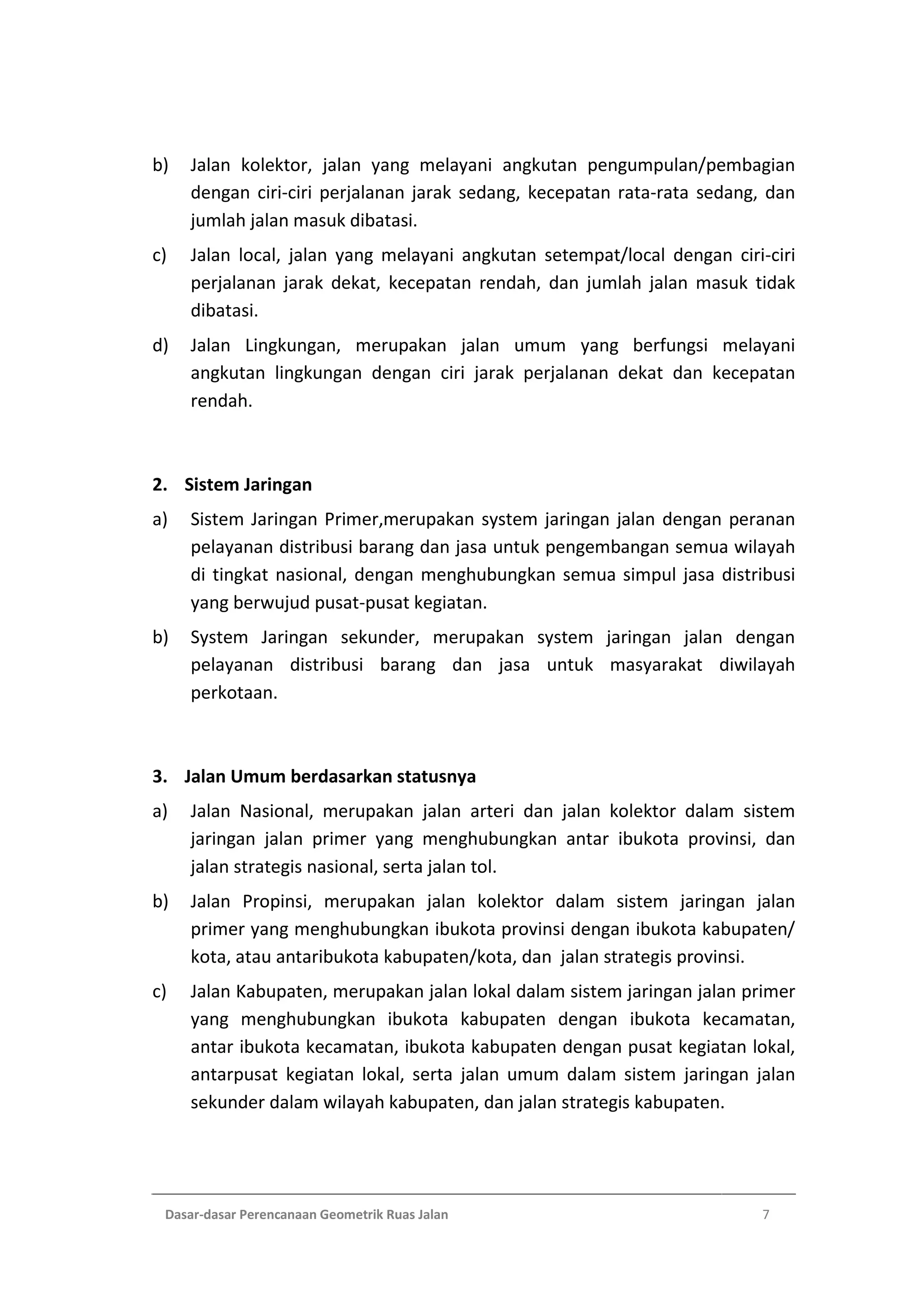 A5ee1 modul 3_dasar-dasar_perencanaan_geometrik_ruas_jalan | PDF