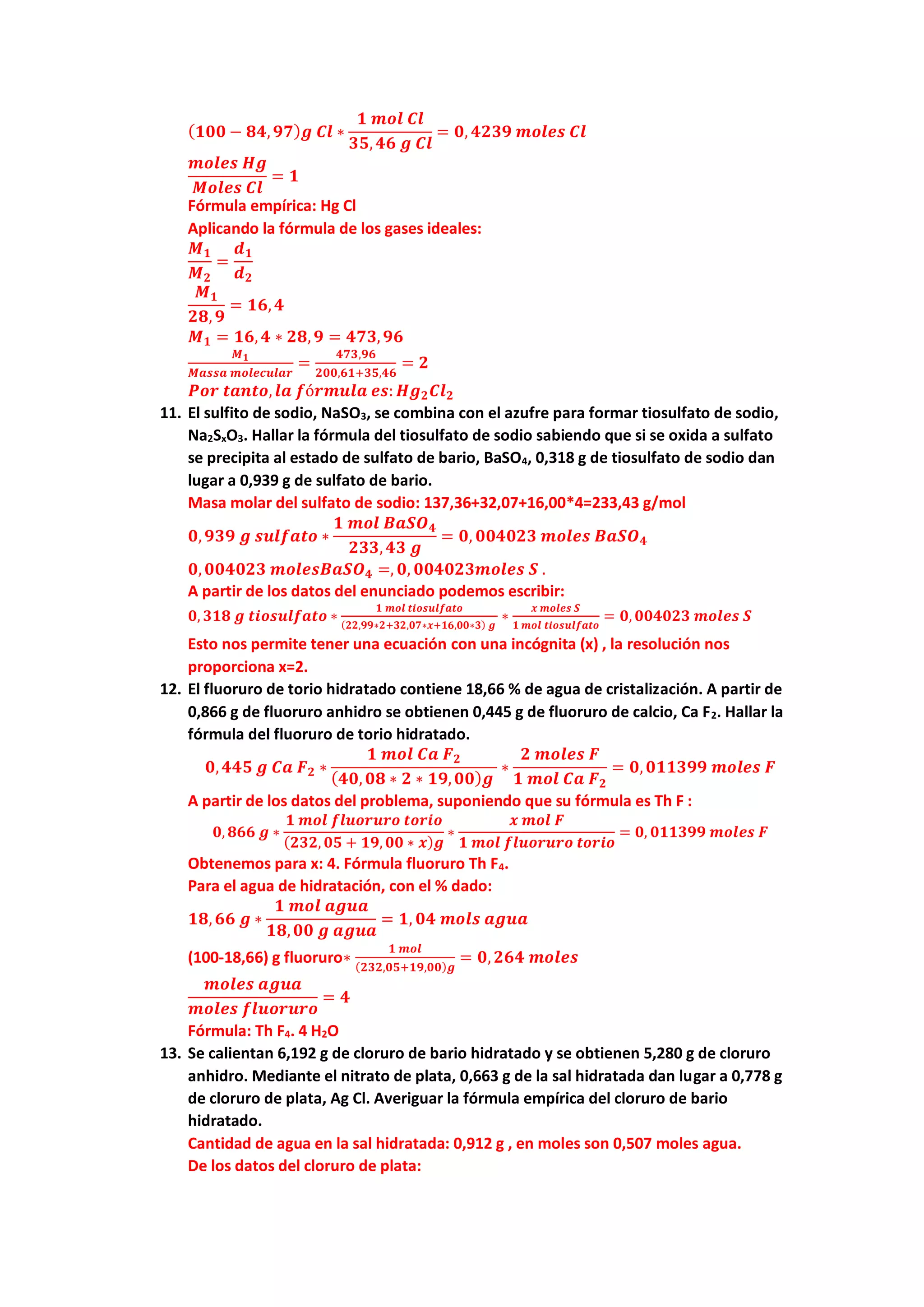Formulas moleculares y_composicion_centesimal | PDF