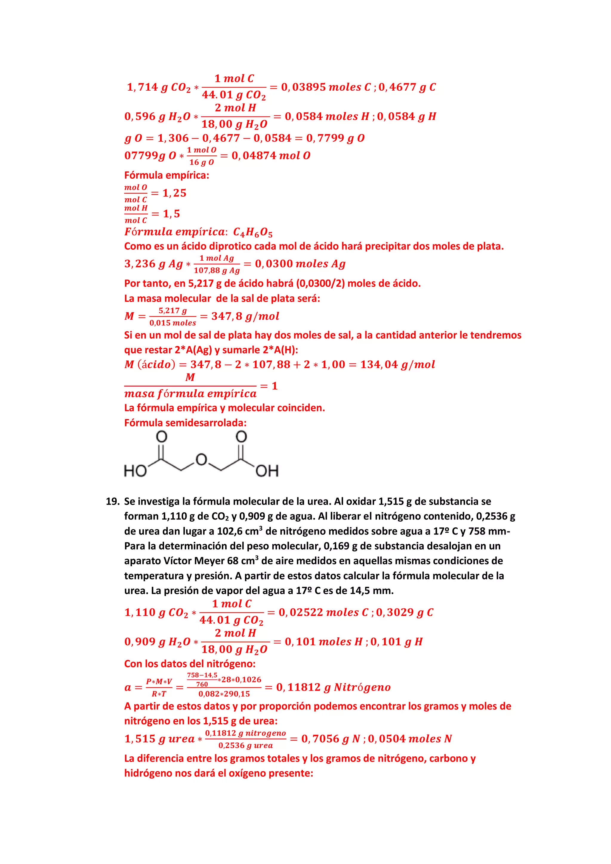 Formulas moleculares y_composicion_centesimal | PDF