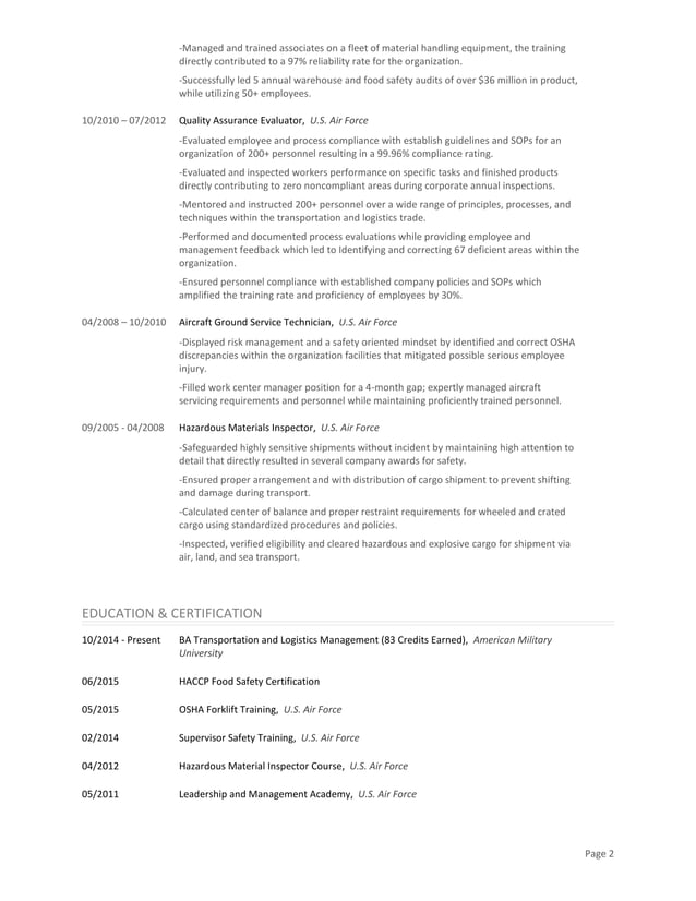 Jeremy Vincent Resume | PDF