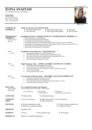 Elina-CV-EN-r1-1 | DOCX | Education