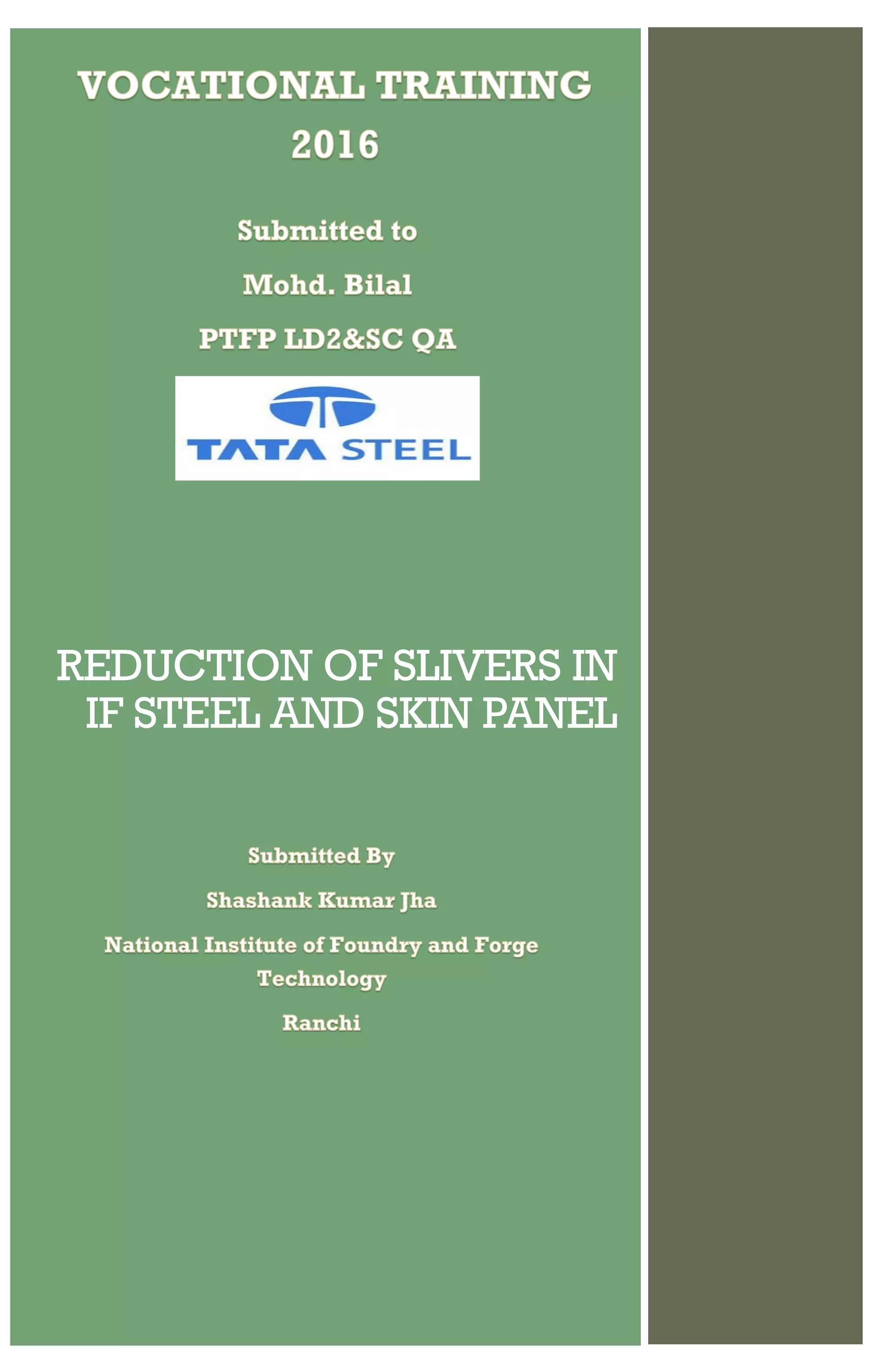 Reduction of Slivers in IF Skin Panel | PDF