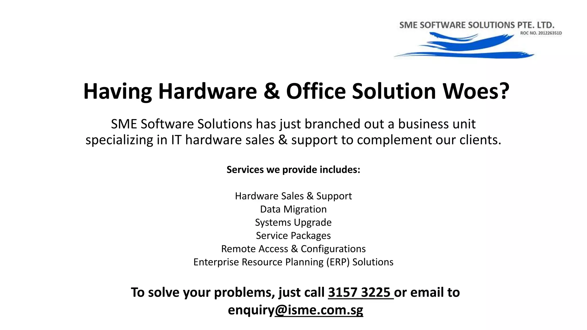 IT and Hardware solutions | PPT
