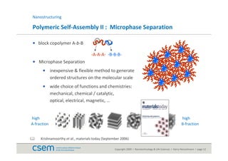 Nanotechnology Tools for Life Sciences | PPT