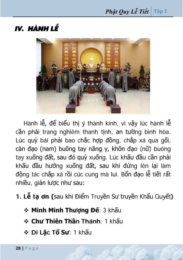 Phật Quy Lễ Tiết Trong Phật Đường | PDF