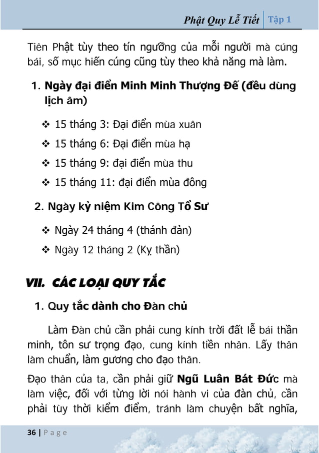 Phật Quy Lễ Tiết Trong Phật Đường | PDF