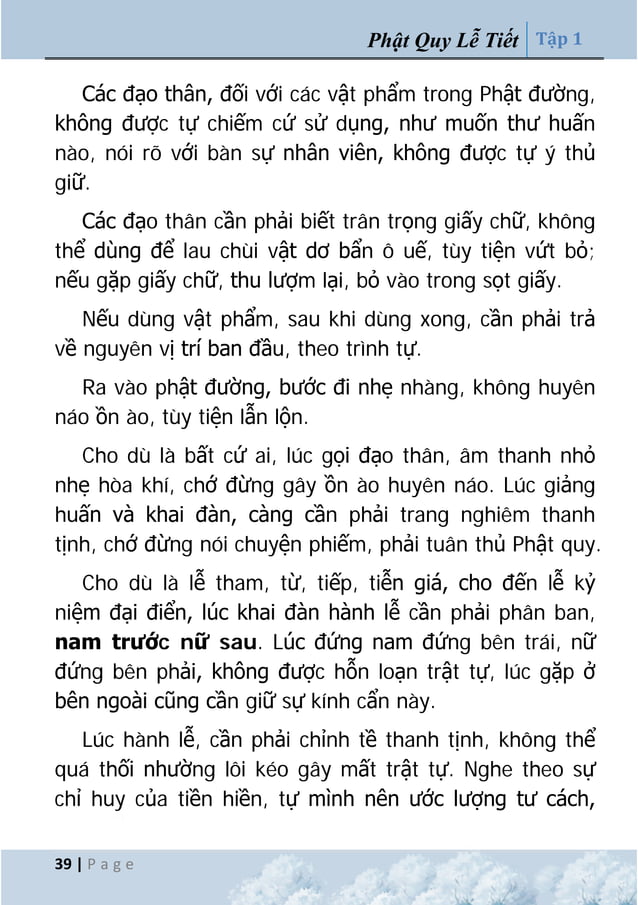 Phật Quy Lễ Tiết Trong Phật Đường | PDF