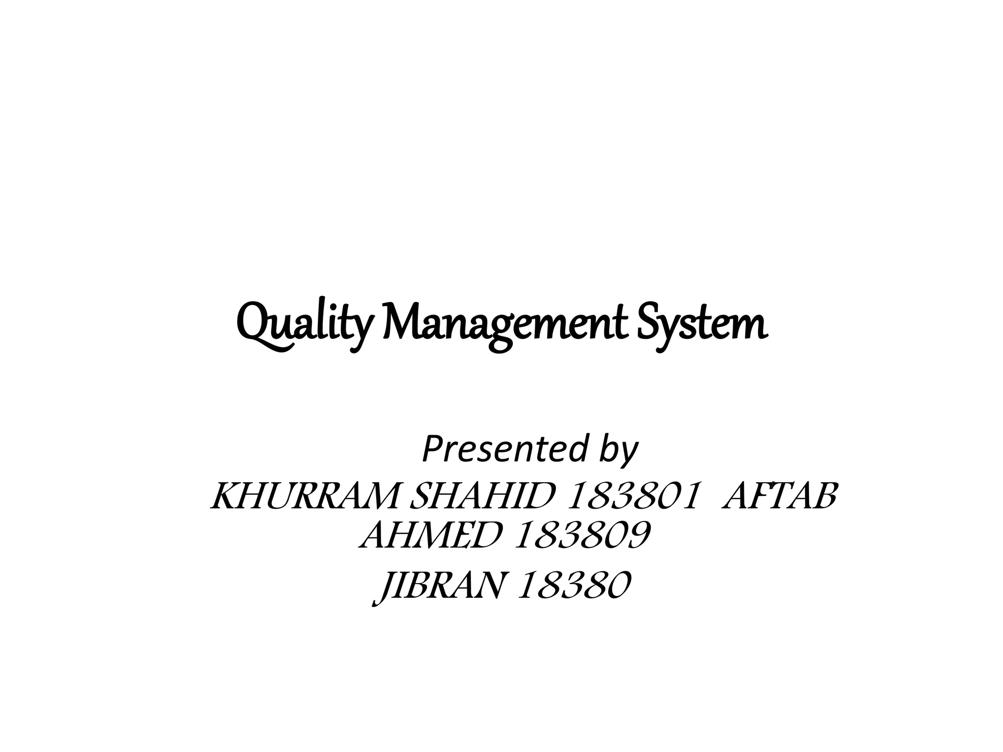 Quality Management System | PPT