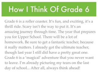 A 5th graders guide to 6th grade | KEY