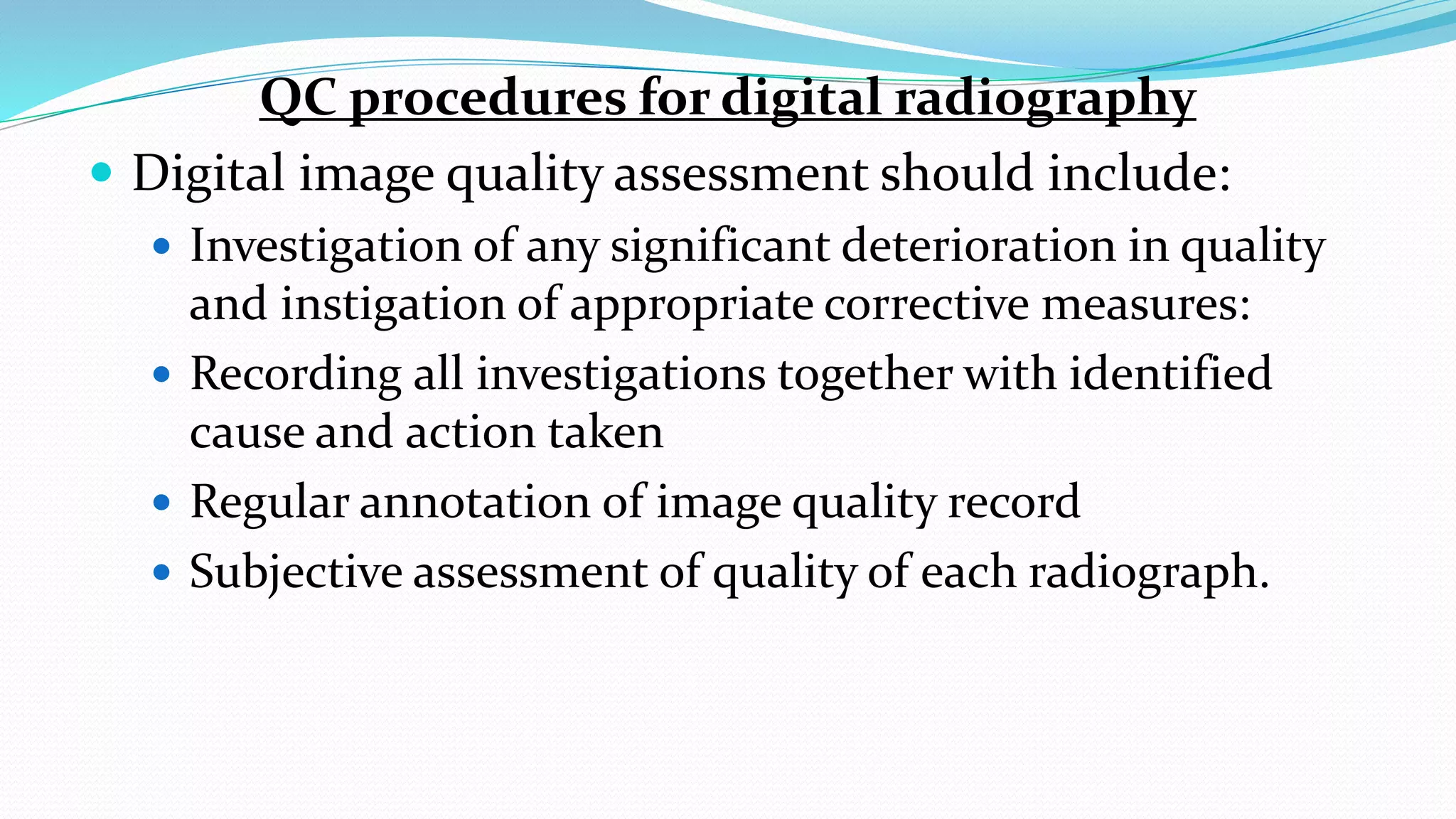 Quality assurance in dental radiography | PPTX