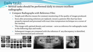 Quality assurance in dental radiography | PPTX
