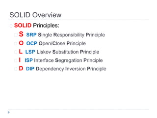 Solid principles | PPTX | Programming Languages | Computing
