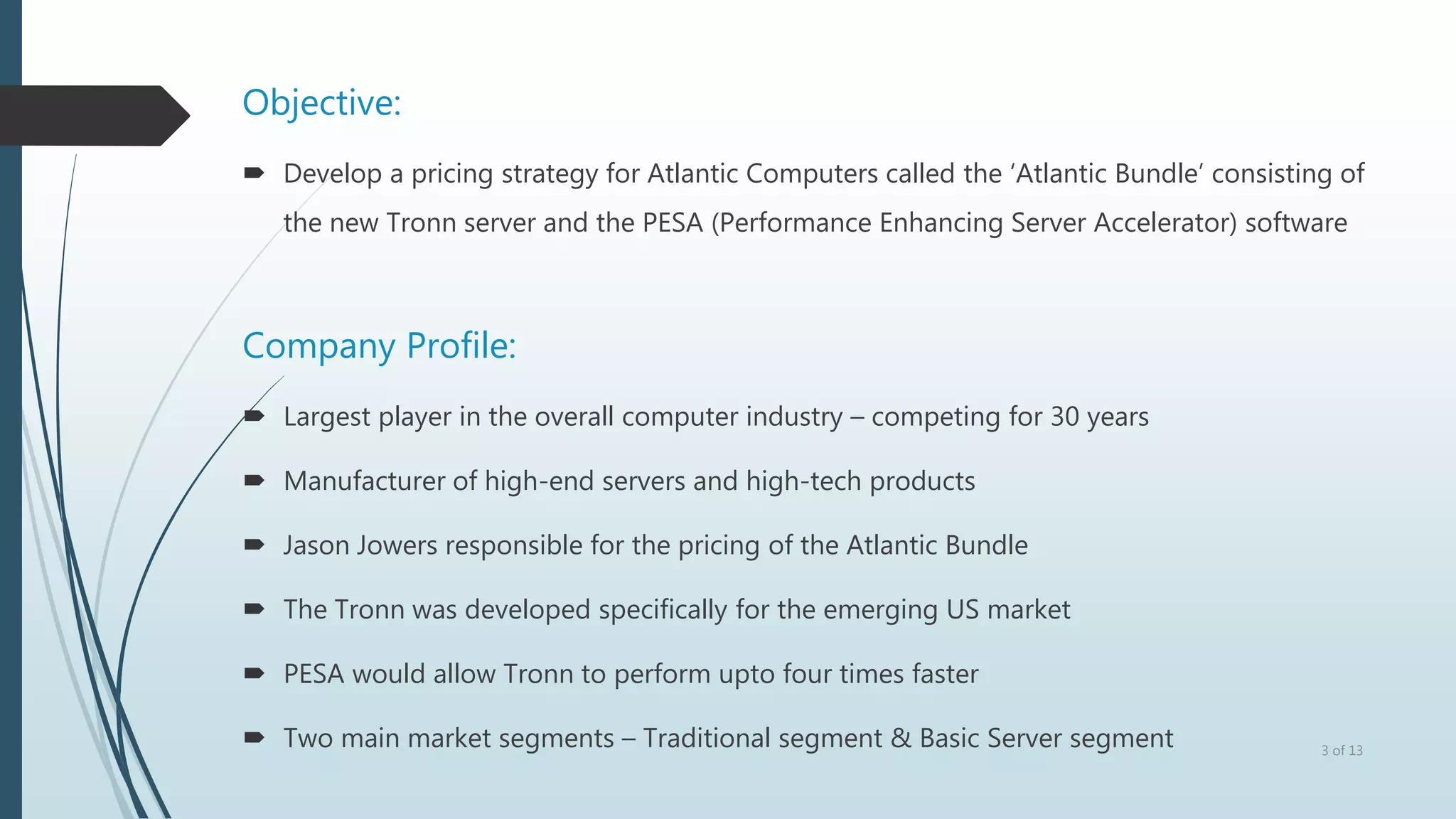Atlantic Computers: A Bundle of Pricing Options | PPTX