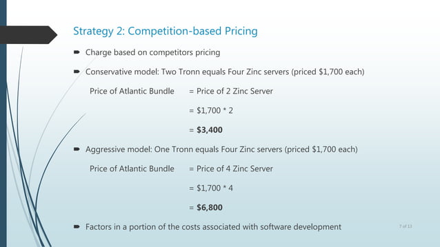 Atlantic Computers: A Bundle of Pricing Options | PPTX
