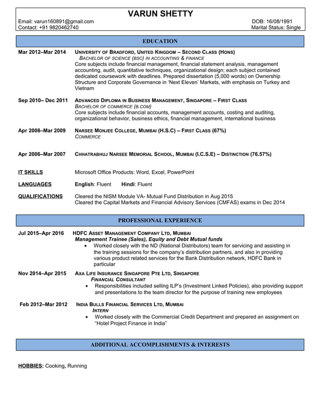 Varun S Resume | PDF