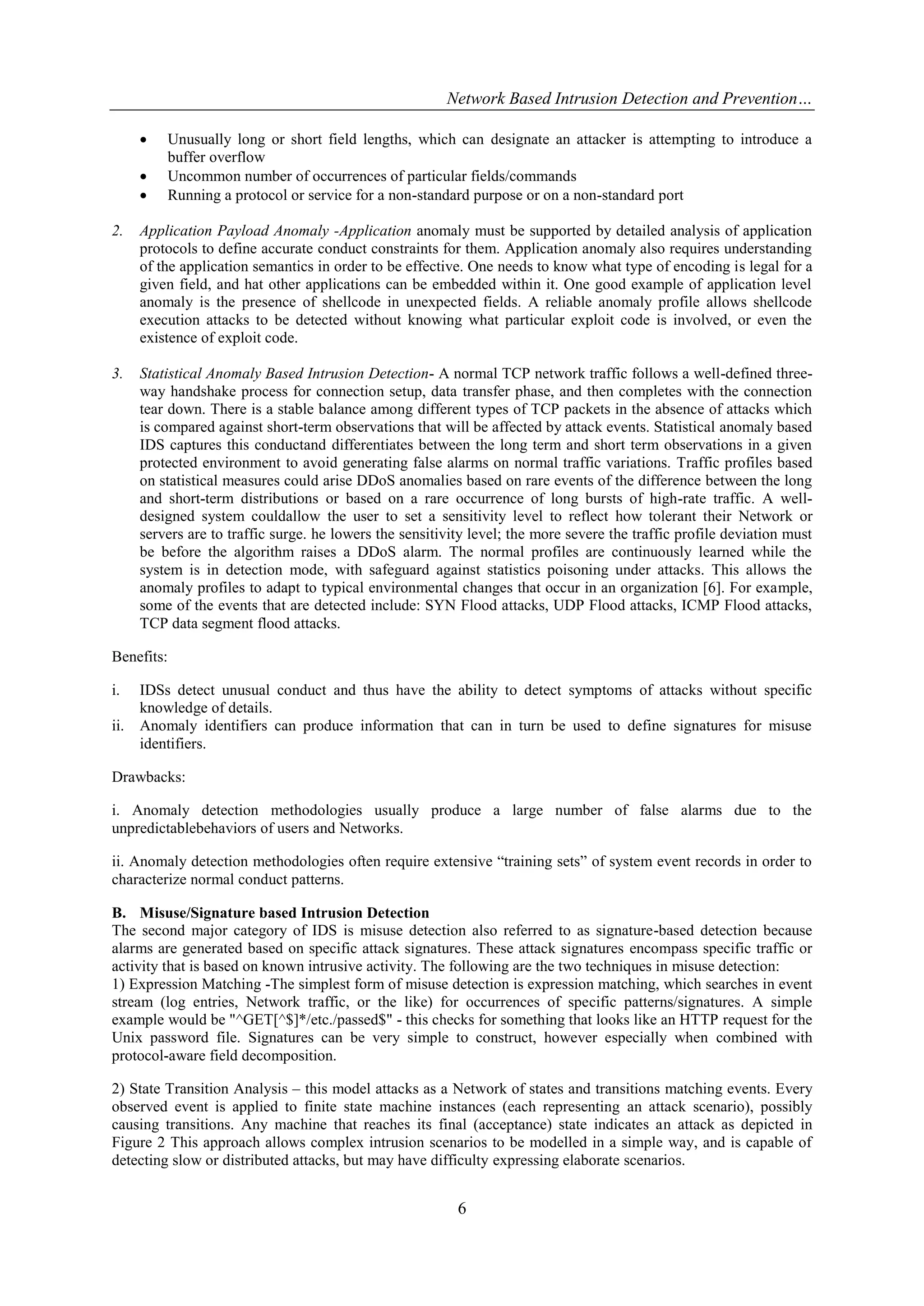 Network Based Intrusion Detection And Prevention Systems Attack Classification Methodologies