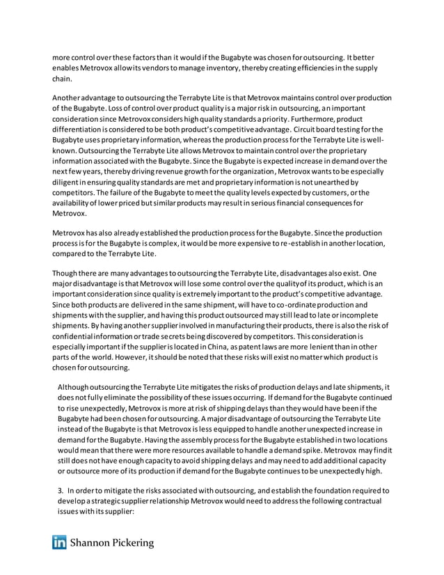 supply chain and logistics- case study 1 | DOCX