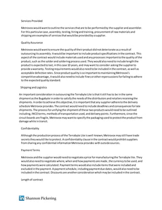 supply chain and logistics- case study 1 | DOCX