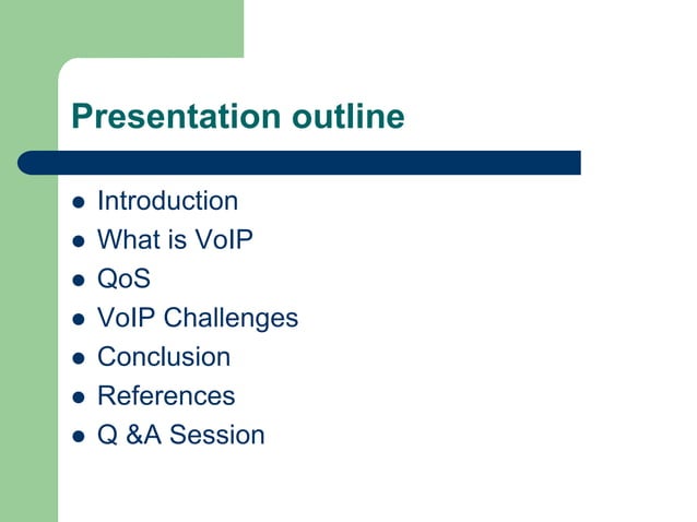 VoIP Techniques and Challenges PRESENTATION | PPT