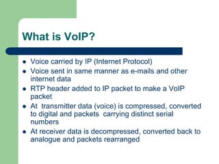 VoIP Techniques and Challenges PRESENTATION | PPTX