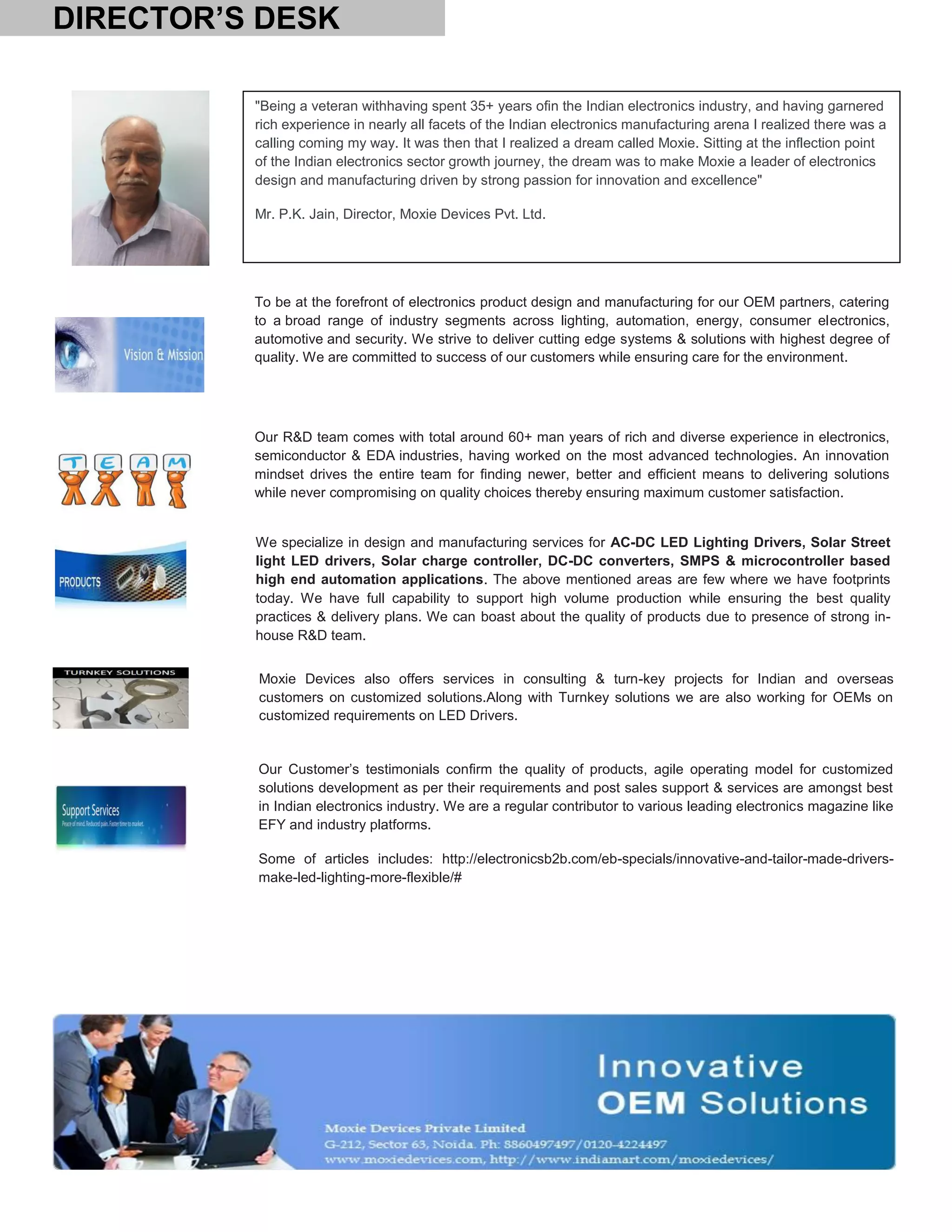 Moxie Devices - Product Profile | PDF