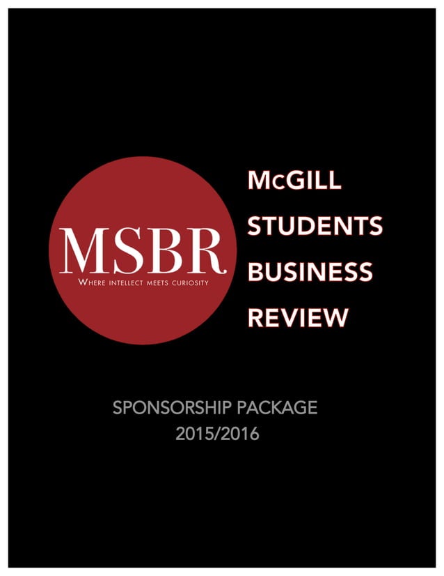 MSBR Sponsorship Package | PDF | Business Administration | Business