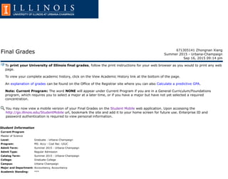 graduate-summer transcript | PPT