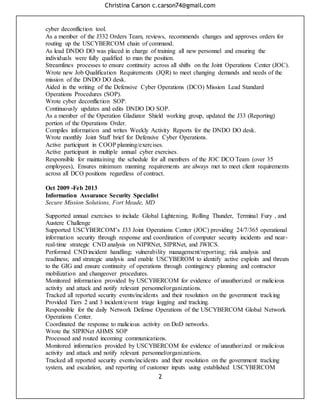 Christina Carson Resume 2016 | DOCX | IT and Internet Support | Internet