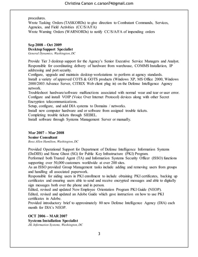 Christina Carson Resume 2016 | DOCX | IT and Internet Support | Internet