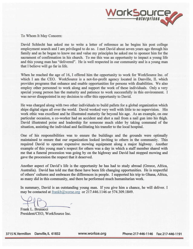 David's Letter-Frank Brunacci | PDF