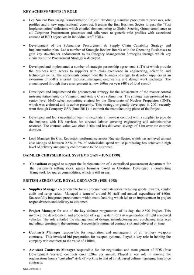 Neil's CV July 2016 | DOC