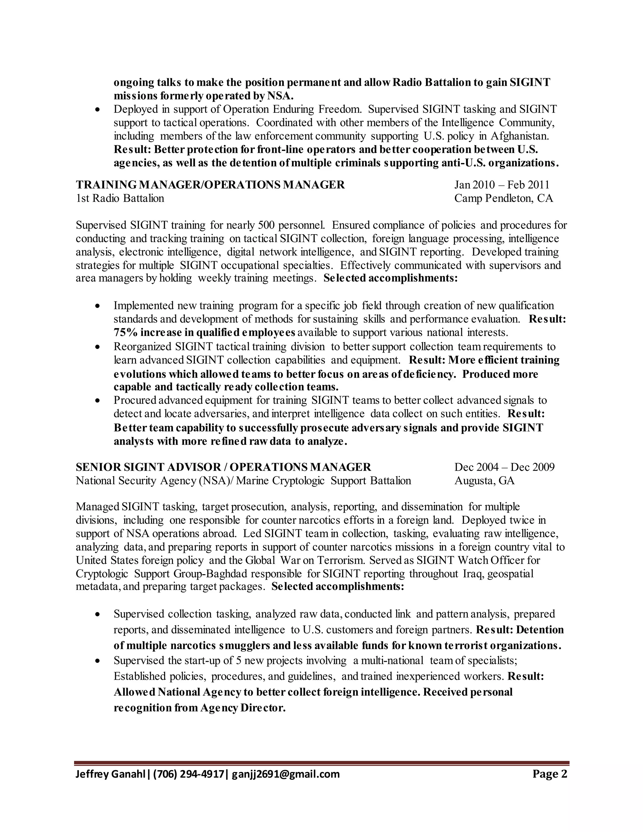Jeff Ganahl Intelligence Research Resume 14 June 15 | DOCX