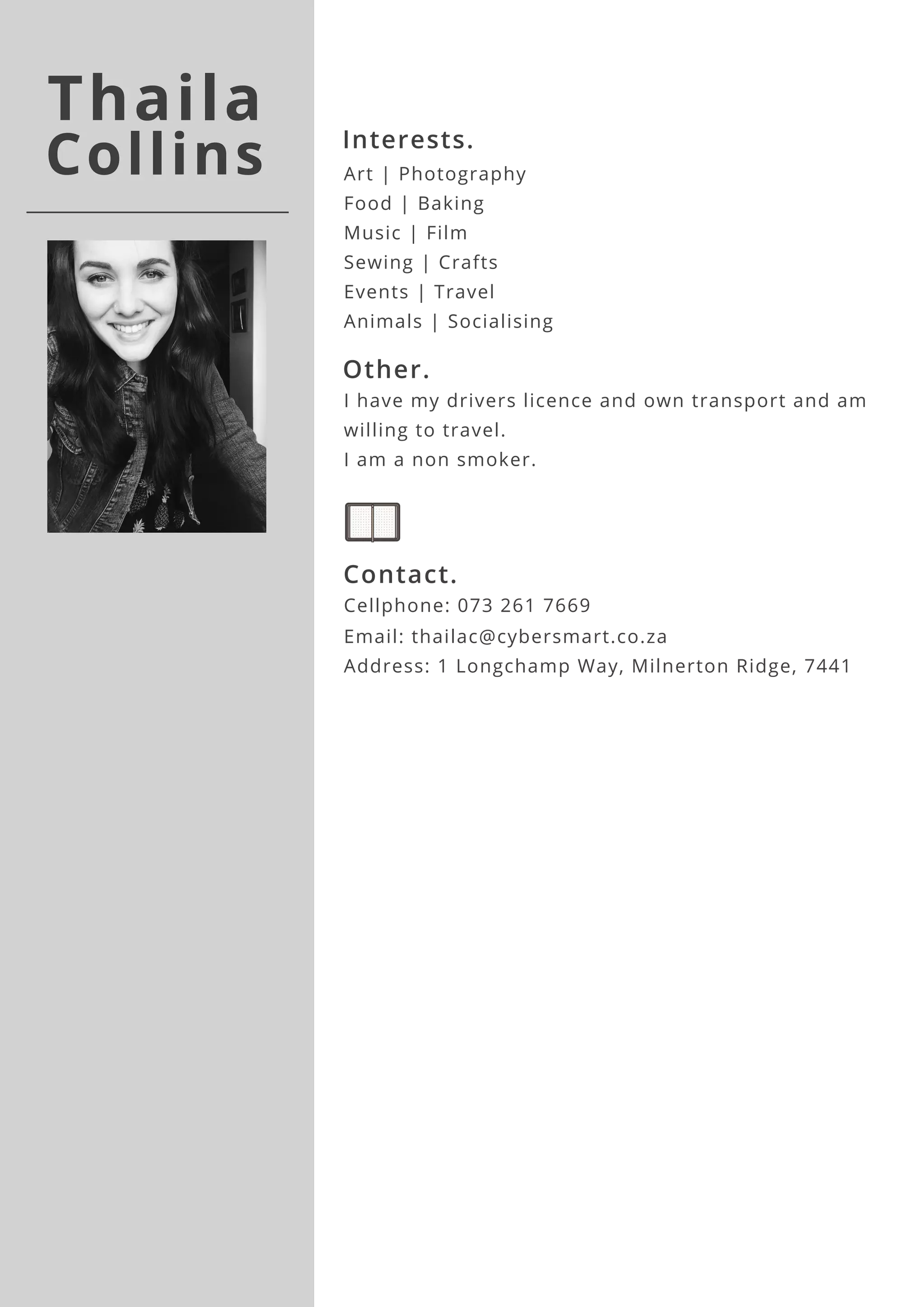 Thaila Collins CV | PDF