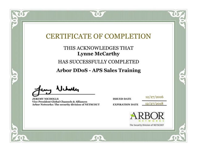 Lynne McCarty_Arbor_APS Cert | PDF