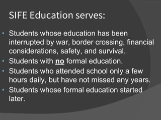 public SIFE Education presentation | PDF