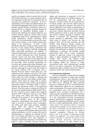 A Review - Synchronization Approaches to Digital systems | PDF