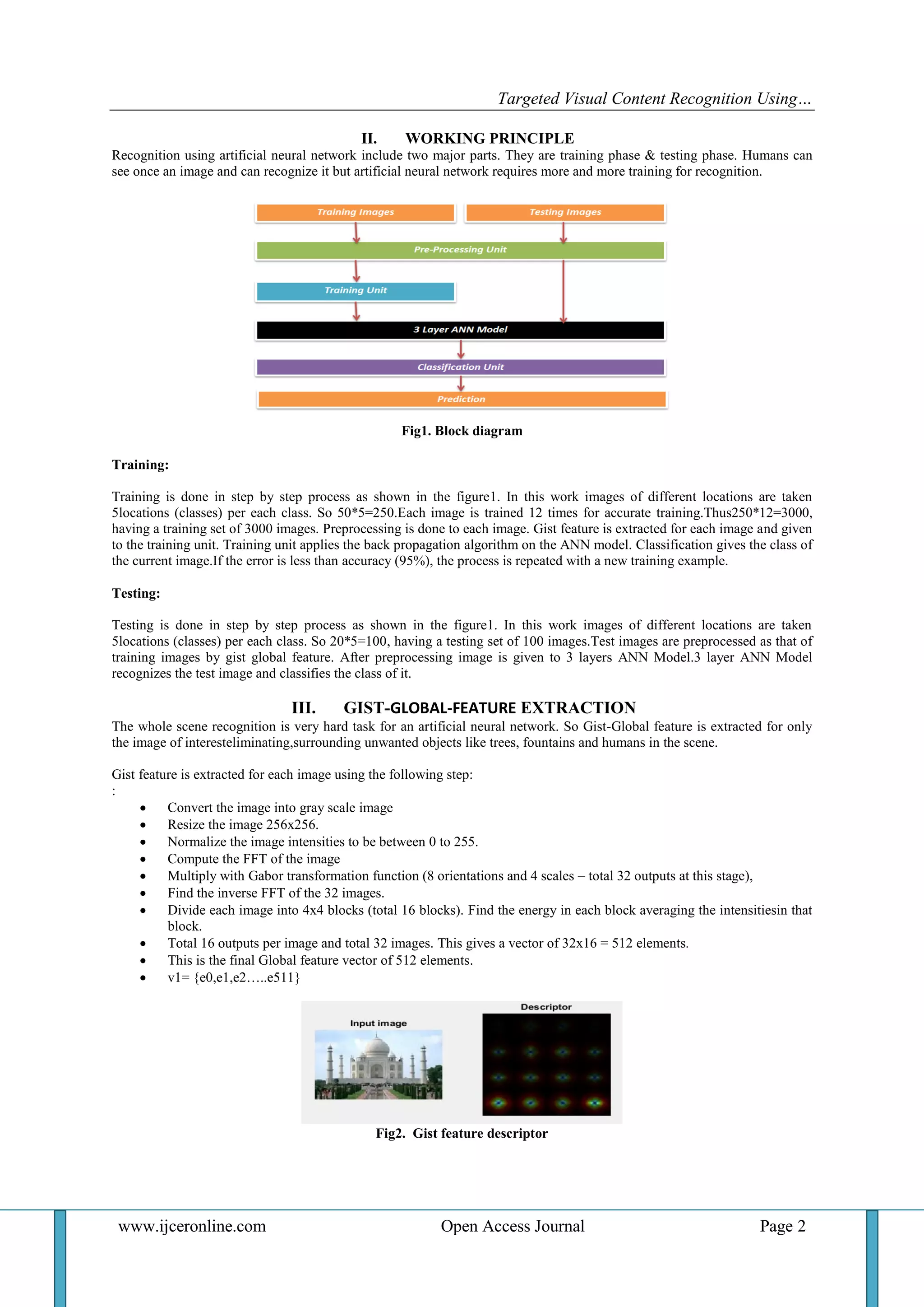 Targeted Visual Content Recognition Using Multi-Layer Perceptron Neural Network | PDF